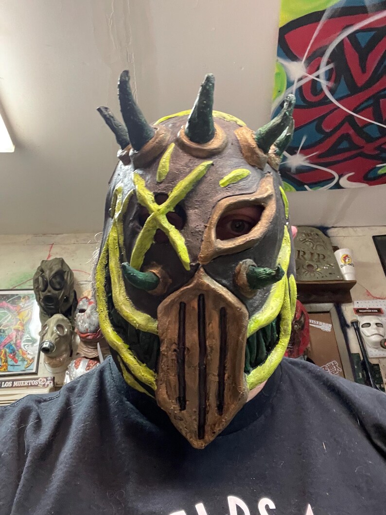 Xodemon Original Latex Half Mask Handsculpted Hand Panted Hand Made ...