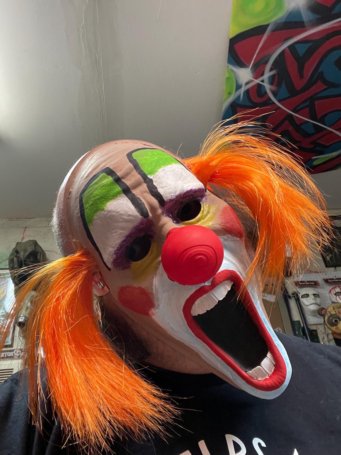 West German Clown Style Silent Screamer Re-haul Half Mask Slipknot ...