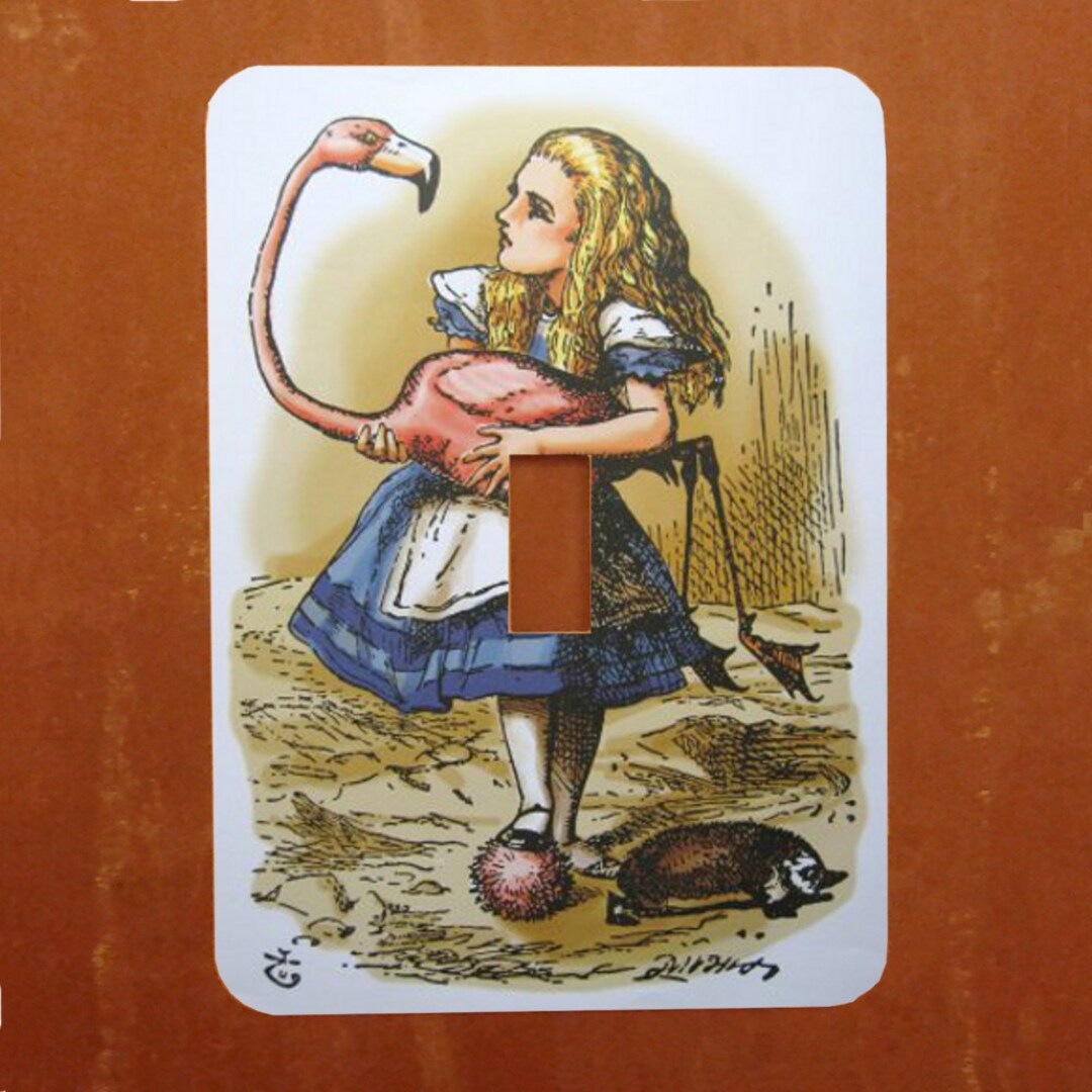 Alice Flamingo Croquet Alice in Wonderland Tenniel Illustration Light ...