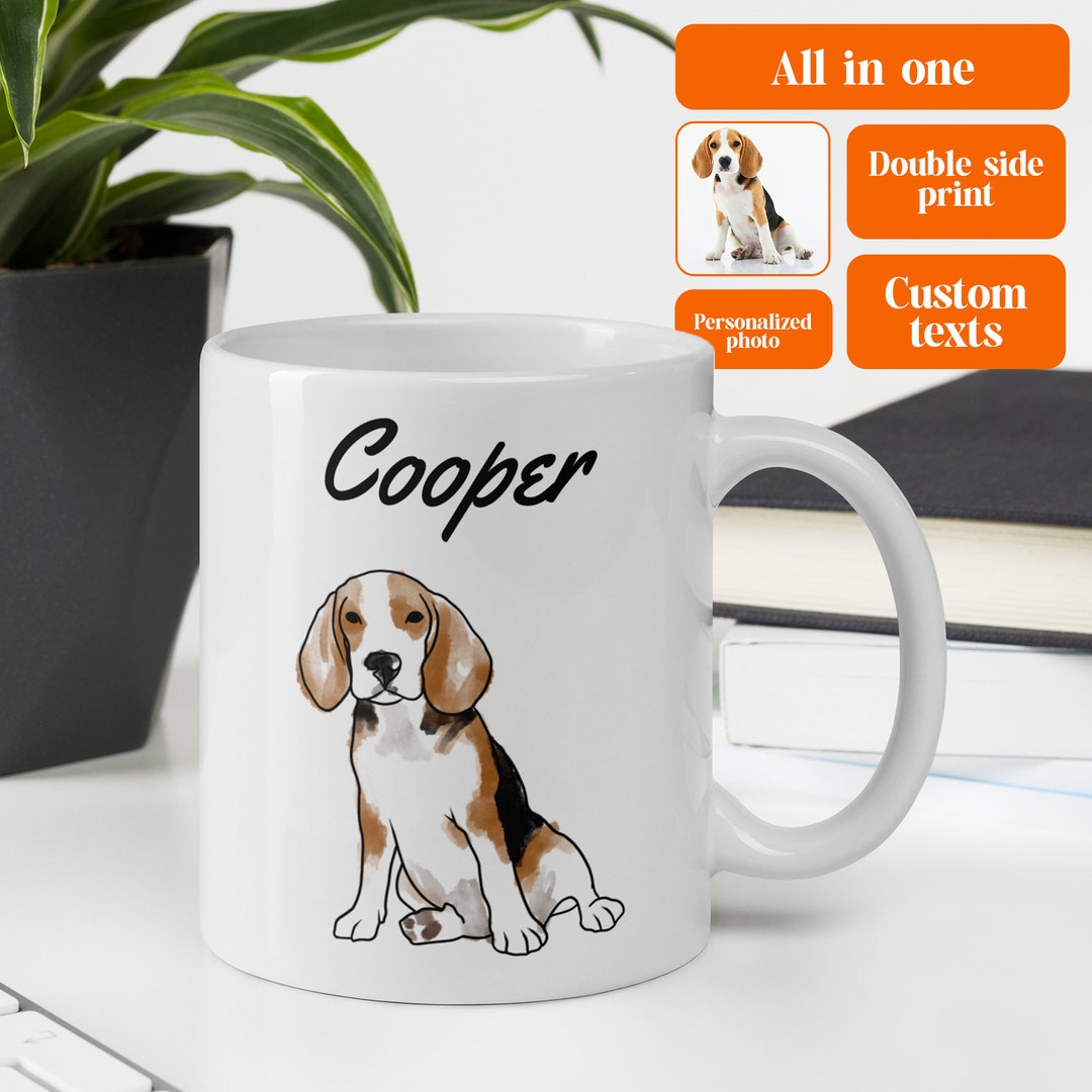 Personalized Pet Mug Using Pet Photo Name, Custom Pet Memorial Gift ...
