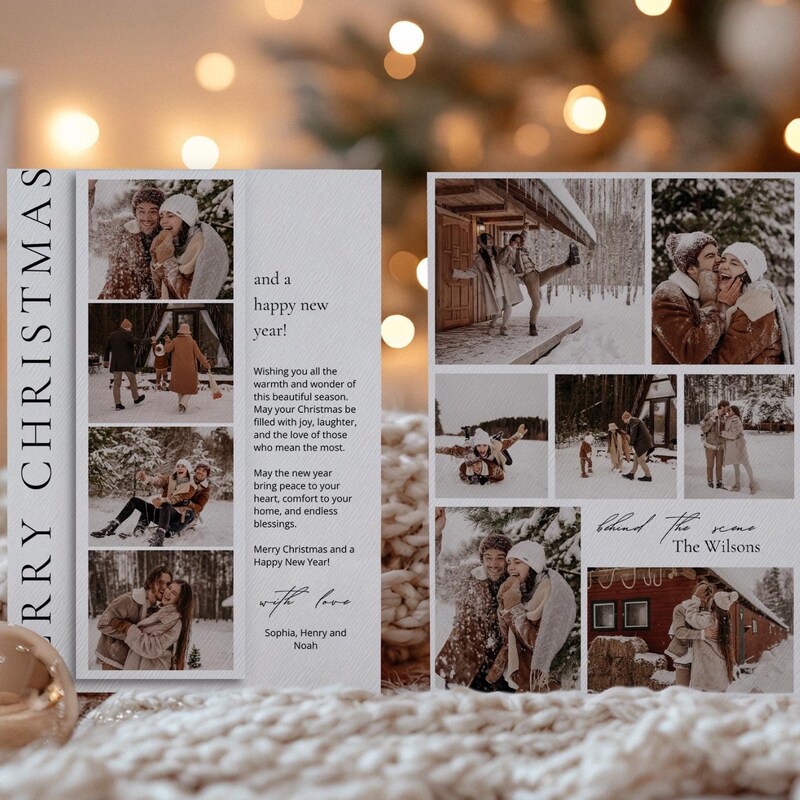 Ornate Holiday Photo Card - Etsy