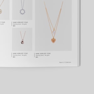 Fine Jewelry Catalog Editable Line Sheet, Jewelry Look Book Brochure ...