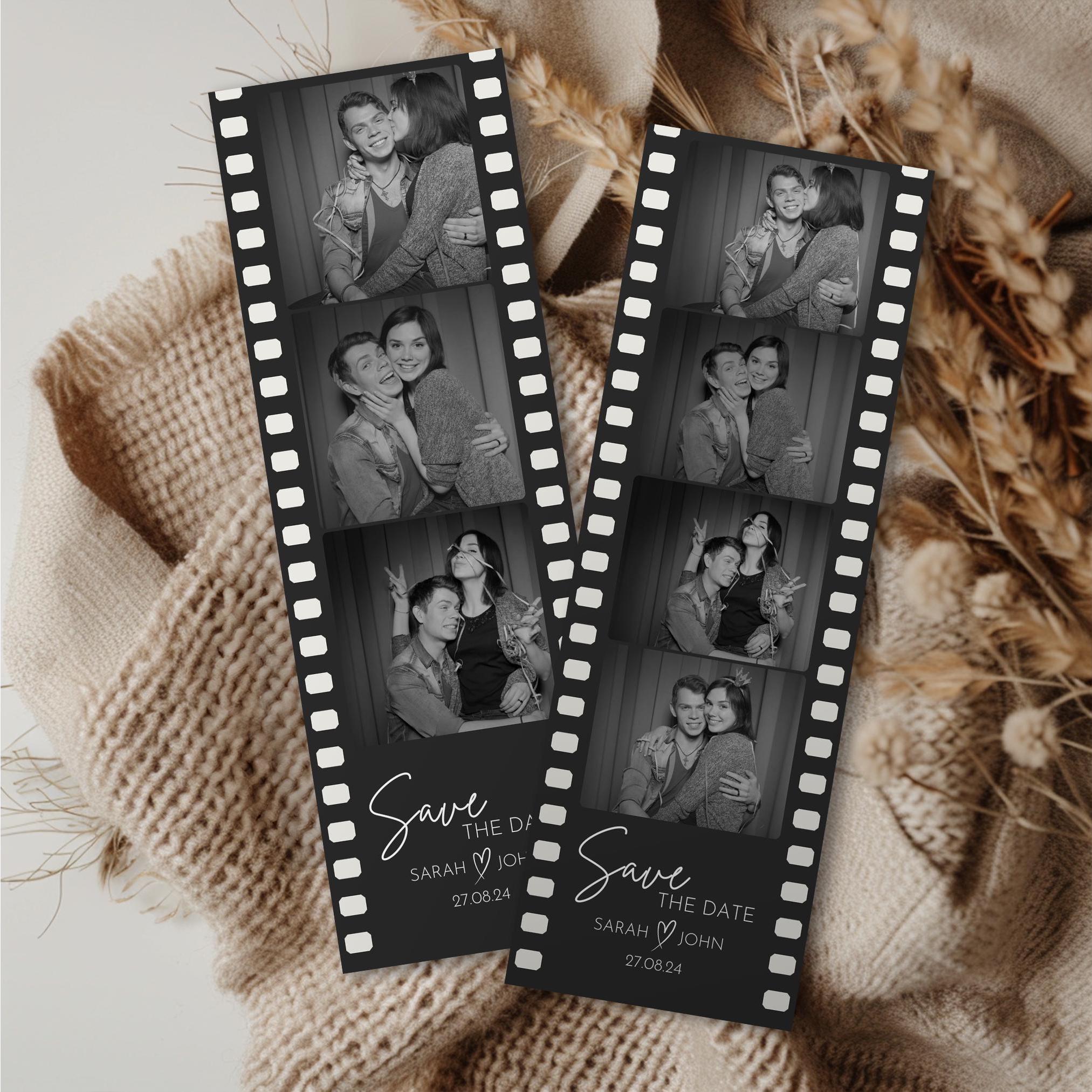 Photo Strip Save the Date, Film Strip Photo Save the Date, Photo Booth ...