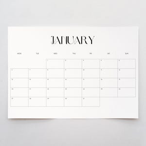 Printable 2025 Calendar, 2025 Monthly Planner, Monthly Calendar, Monday ...