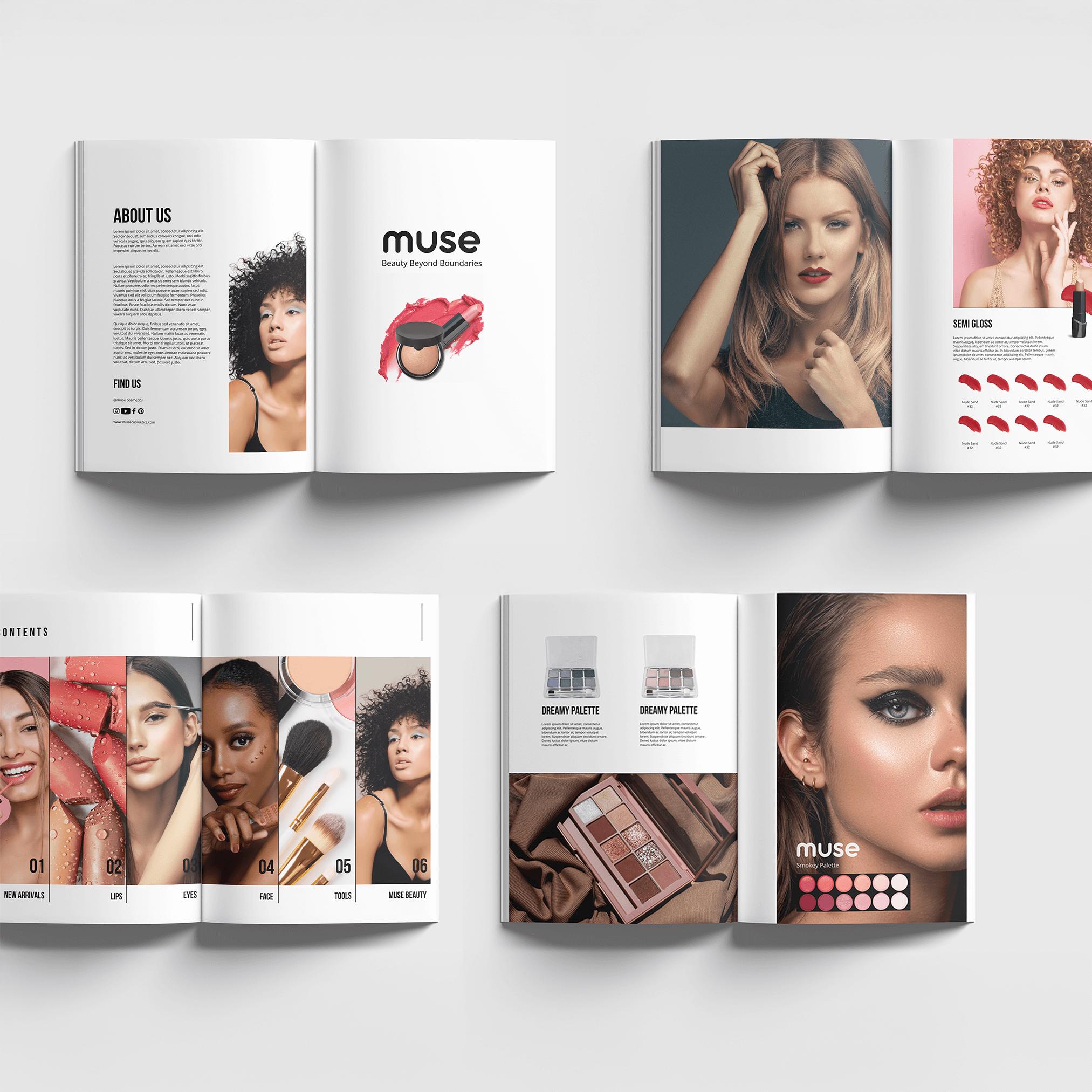 Makeup Brochure Template, Foundation Lipstick Swatches, Beauty ...
