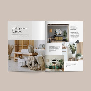 Interior Catalog for Decor and Furniture, Editable Canva Template ...
