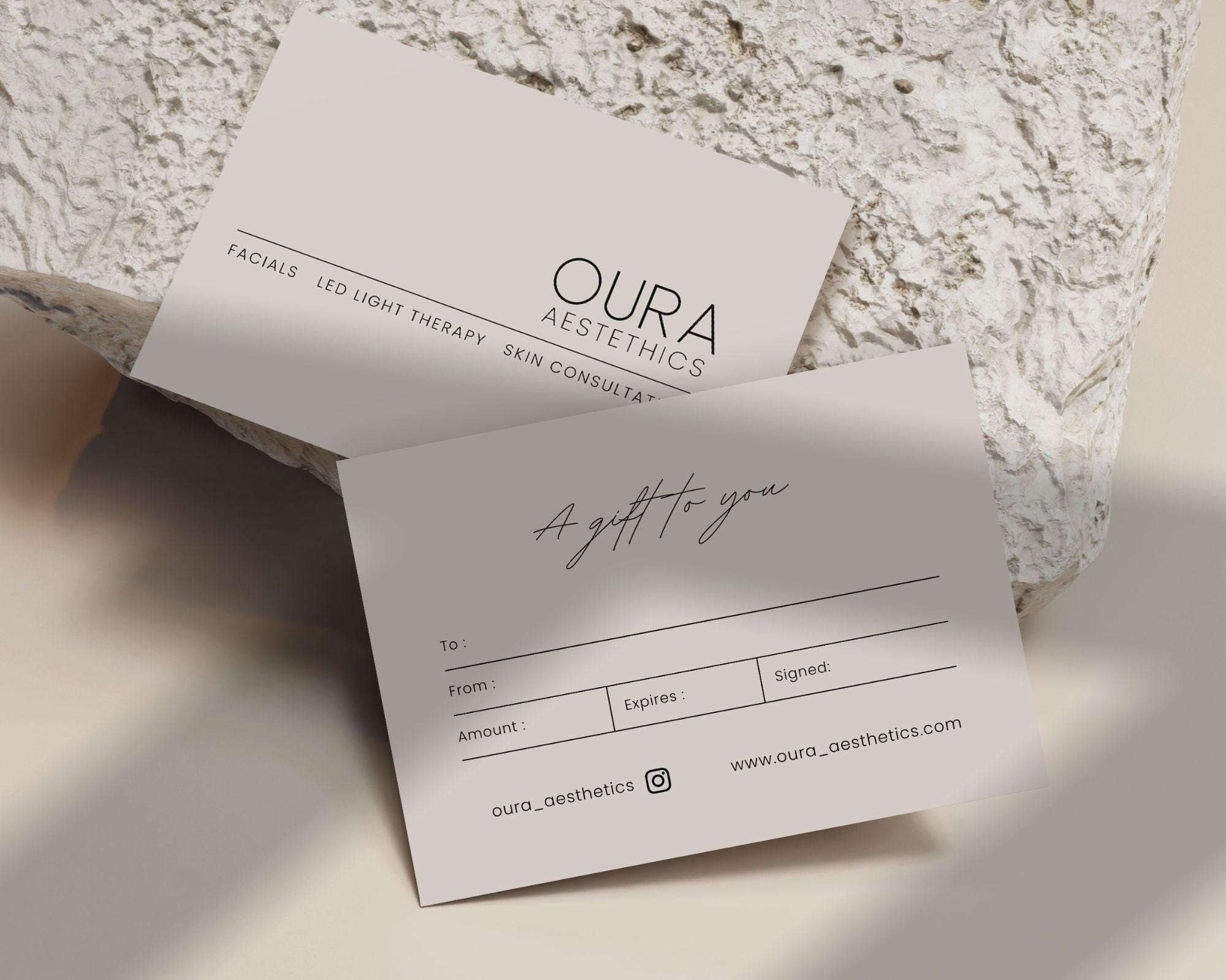 Editable Gift Card Certificate Template, Minimal Gift Card Design, Gift ...