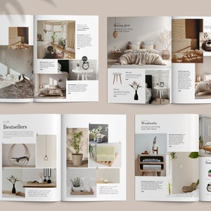 Interior Catalog for Decor and Furniture, Editable Canva Template ...