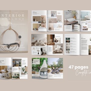 Interior Catalog for Decor and Furniture, Editable Canva Template ...