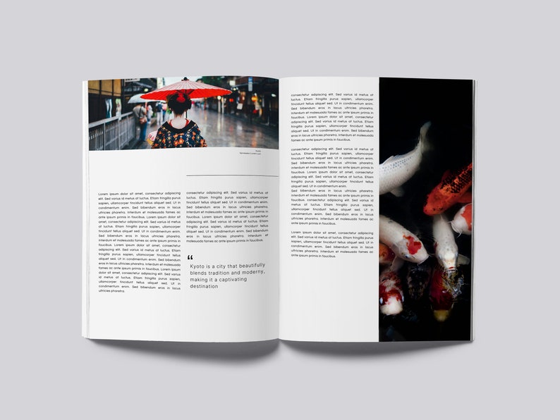 Minimalist Travel Magazine Layout Canva Template, Ebook Blog Design ...