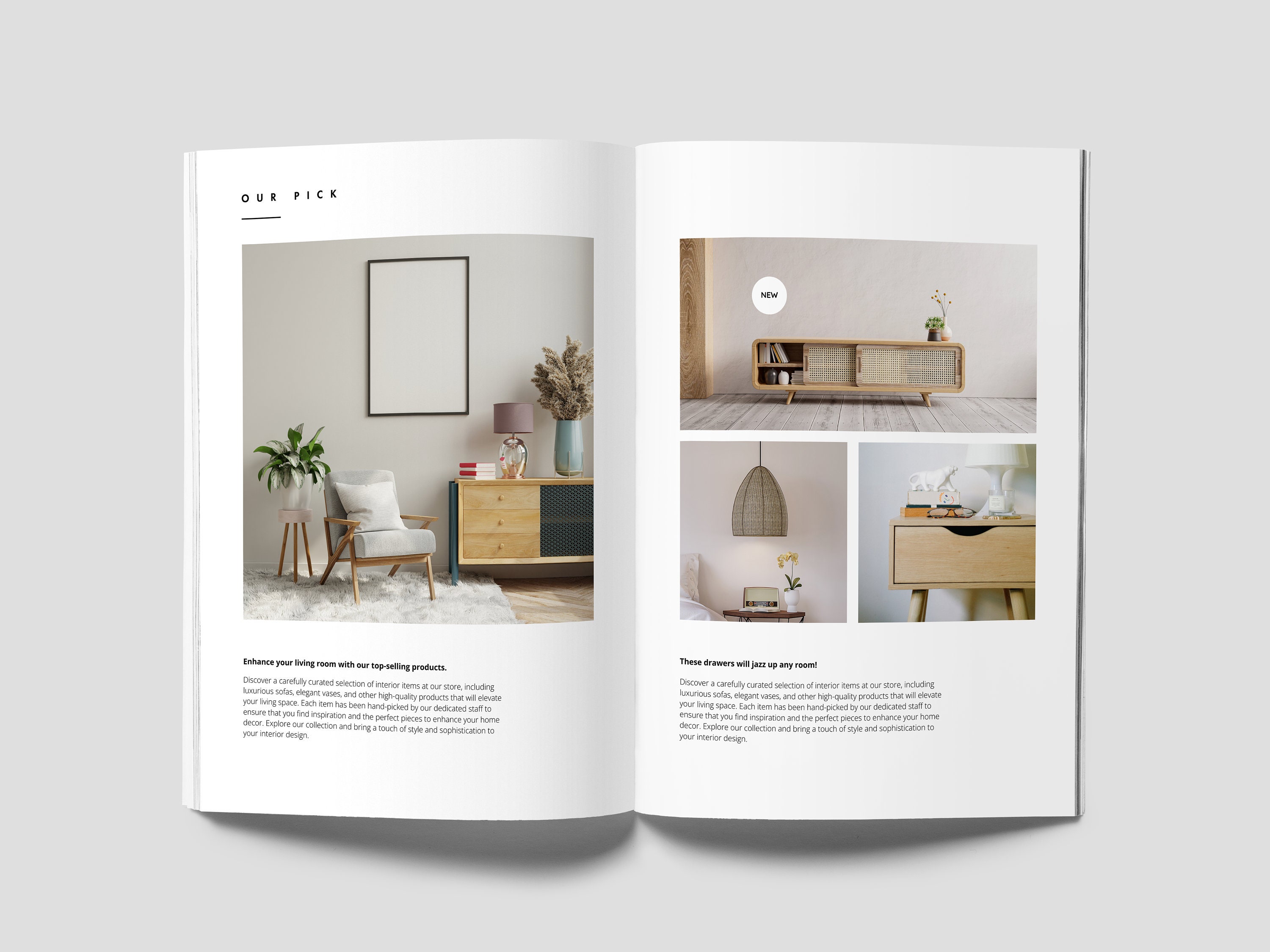 Basic Product Catalog, Canva Template, Furniture & Decor Cataloge ...