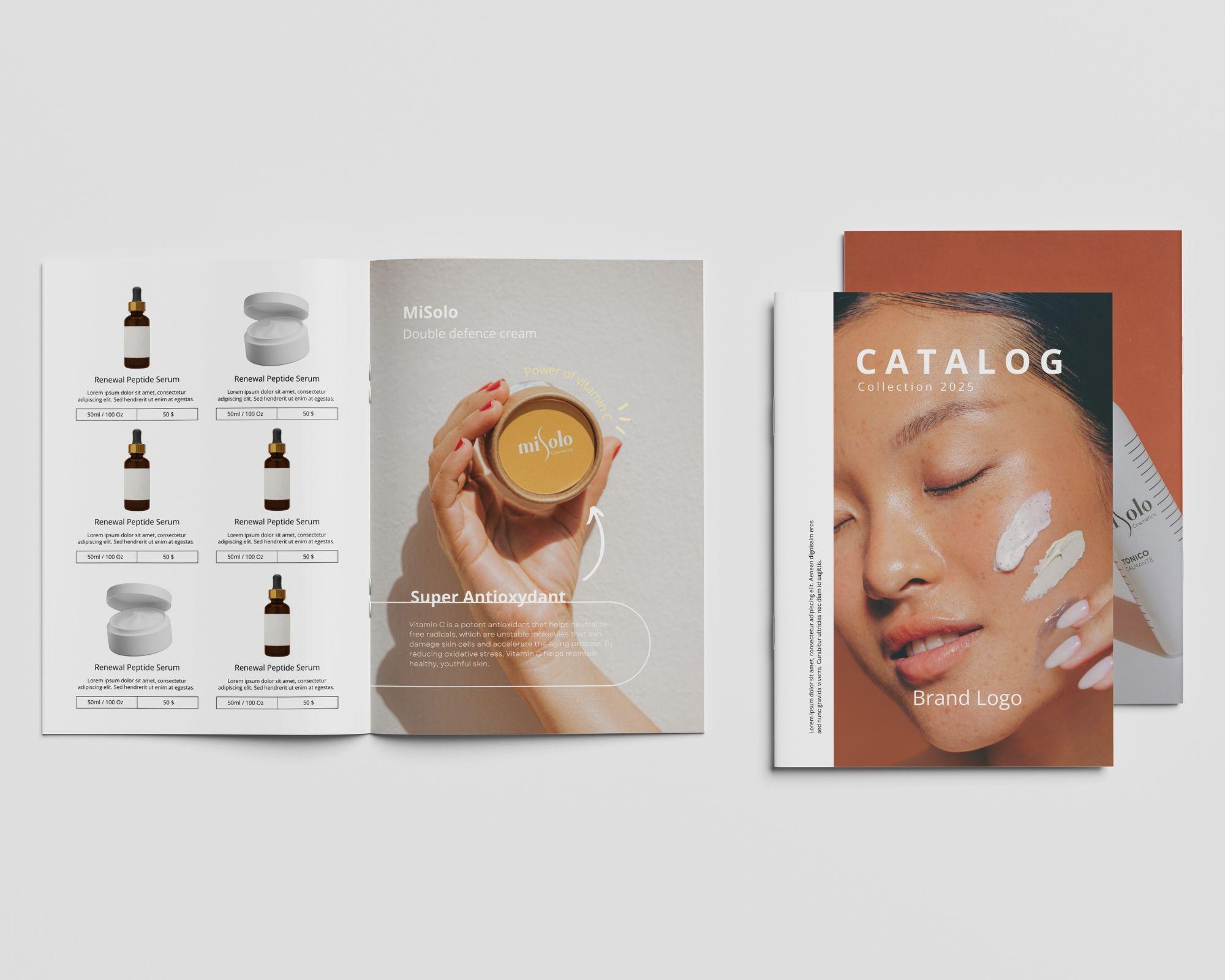 Skincare Product Brochure Template, Cosmetics Dermatologist Clinical ...