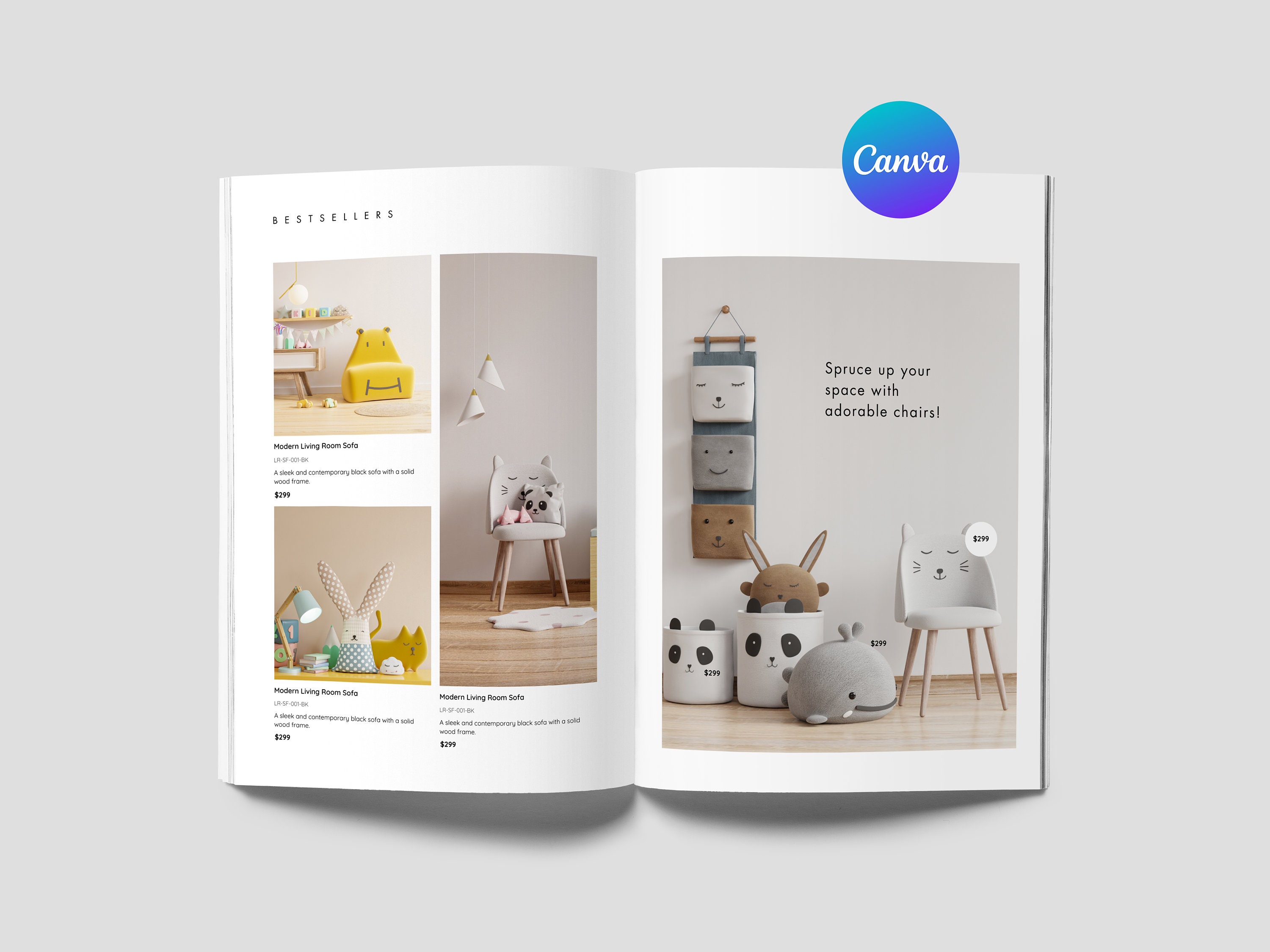 Basic Product Catalog, Canva Template, Furniture & Decor Cataloge ...