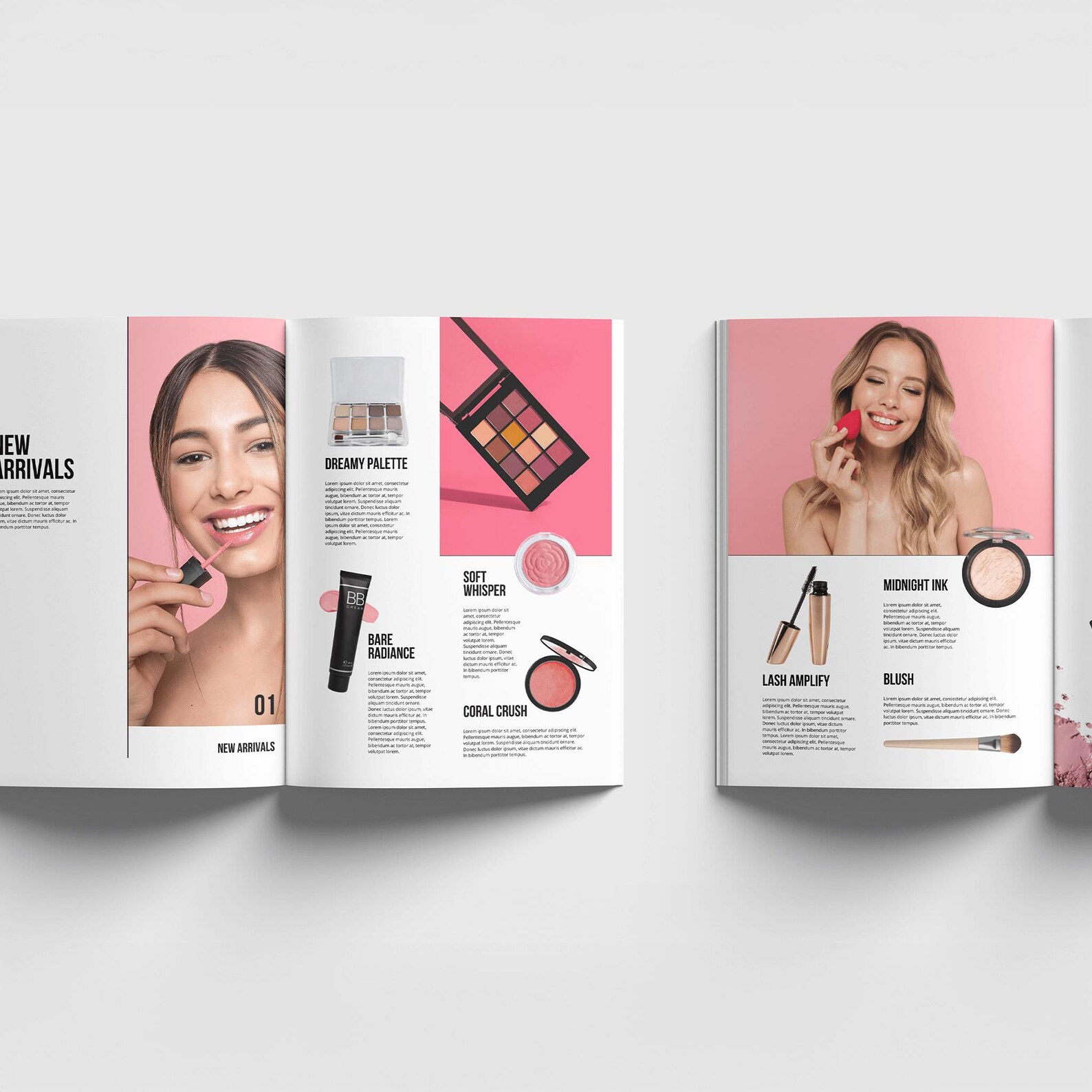 Makeup Brochure Template, Foundation Lipstick Swatches, Beauty ...