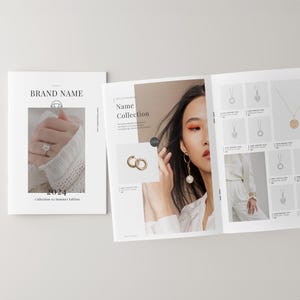 Fine Jewelry Catalog Editable Line Sheet, Jewelry Look Book Brochure ...