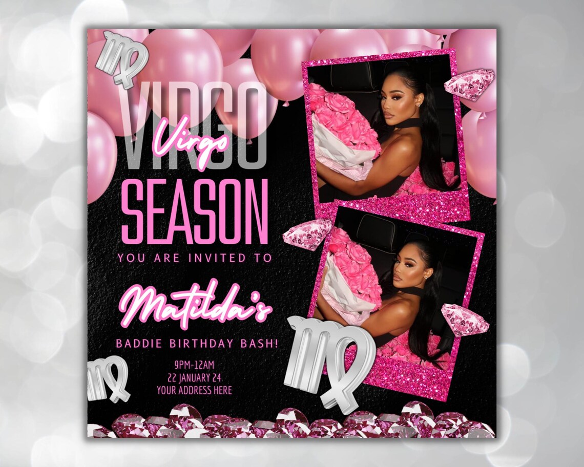 Virgo Birthday Flyer, Virgo Bash Flyer, Birthday Flyer, Birthday Girl ...