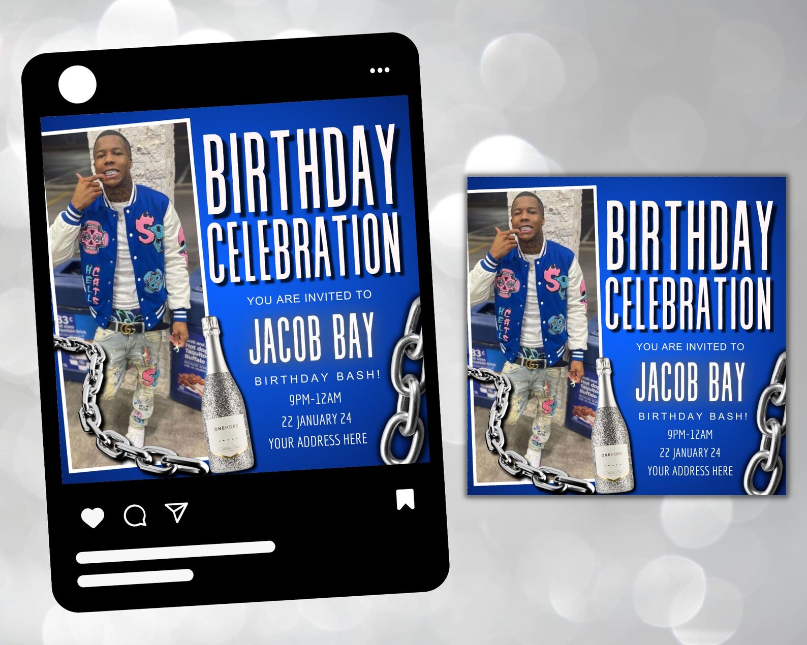 Men Birthday Flyer, Birthday Flyer for Men, Birthday Invitation ...