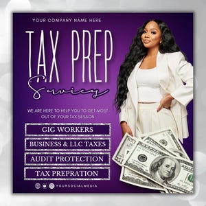 Tax Preparation Flyer, Tax Season Flyer, Accountant Flyer, Credit ...