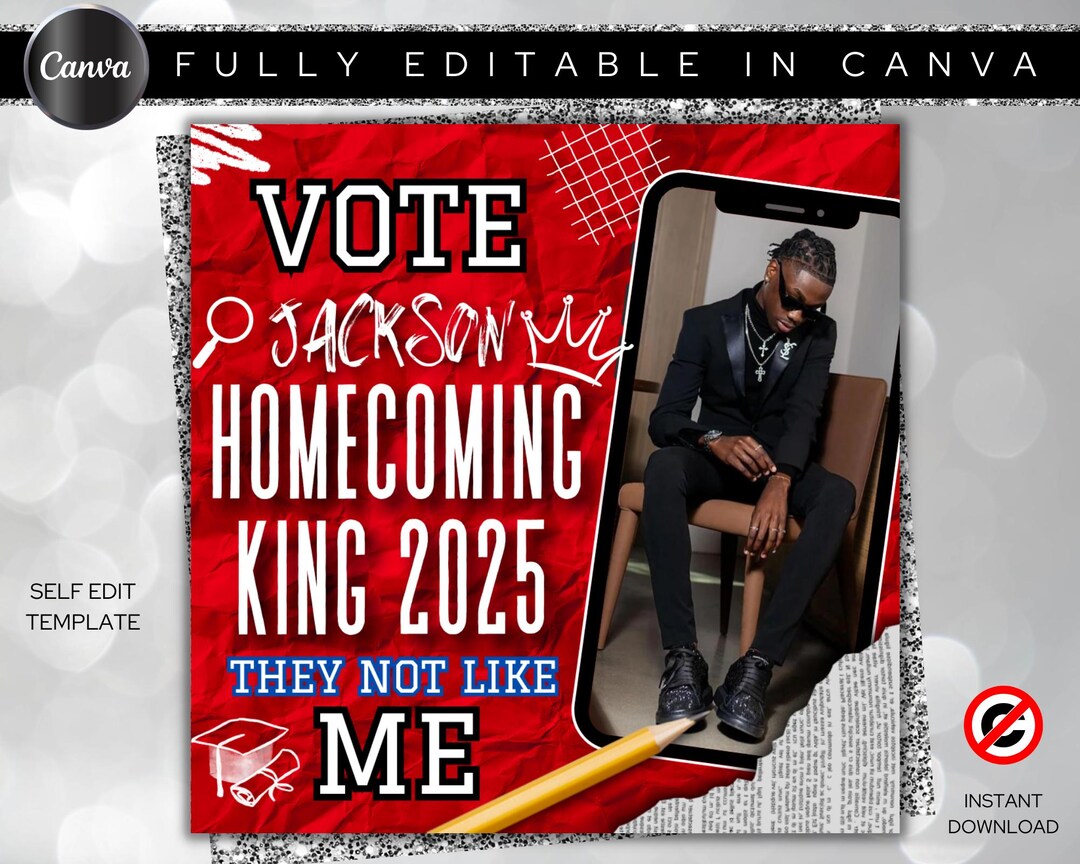Homecoming King, Prom Flyer, Vote for Me Prom, Prom Flyer, Prom King ...