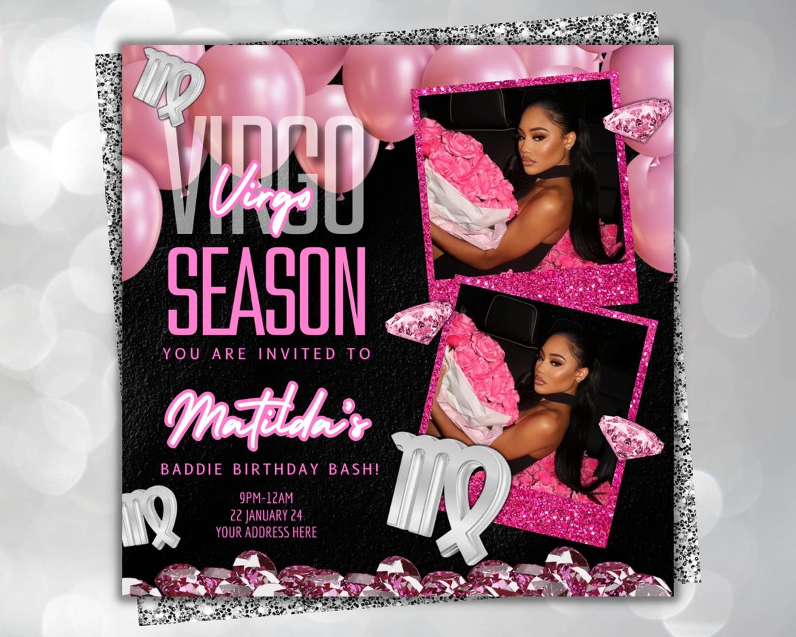 Virgo Birthday Flyer, Virgo Bash Flyer, Birthday Flyer, Birthday Girl ...
