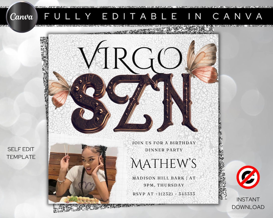 Virgo Birthday Flyer, Virgo Szn Flyer, Virgo Bash Flyer, Birthday Flyer ...