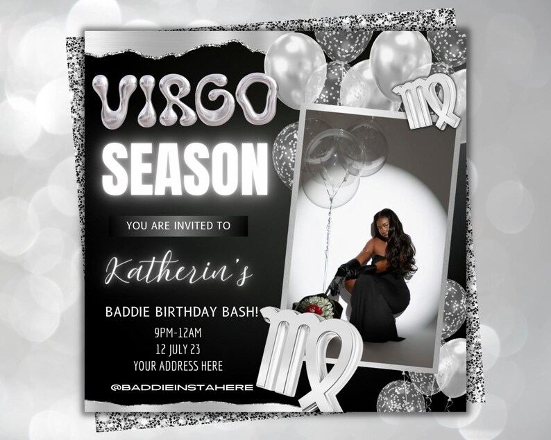 Virgo Birthday Flyer, Virgo Bash Flyer, Birthday Flyer, Birthday Girl ...