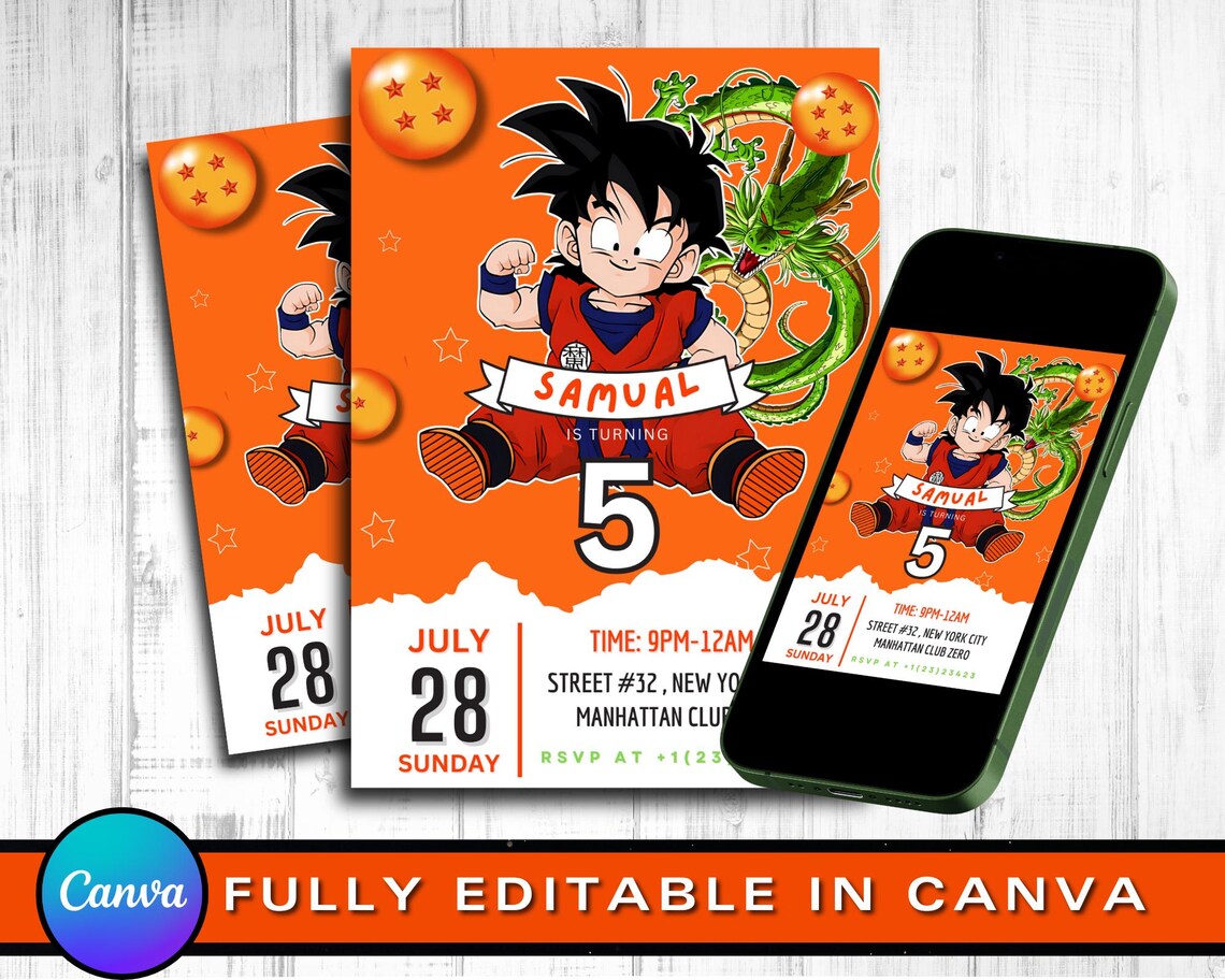 Editable Birthday Invitation Template, for Kids Party, Birthday Party ...