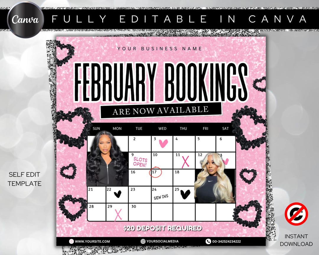 February Booking Flyer,february Books Open,now Booking Openfebruary ...