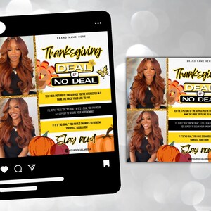 Thanksgiving Deal or No Deal Flyer, November Booking Flyer ...