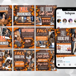 FALL Booking Flyer, Fall Special Flyer, Fall Books Open, September ...