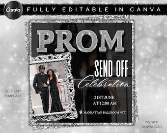 Prom Send off Flyer, Prom Invitation Flyer, Prom Event Flyer, Prom ...