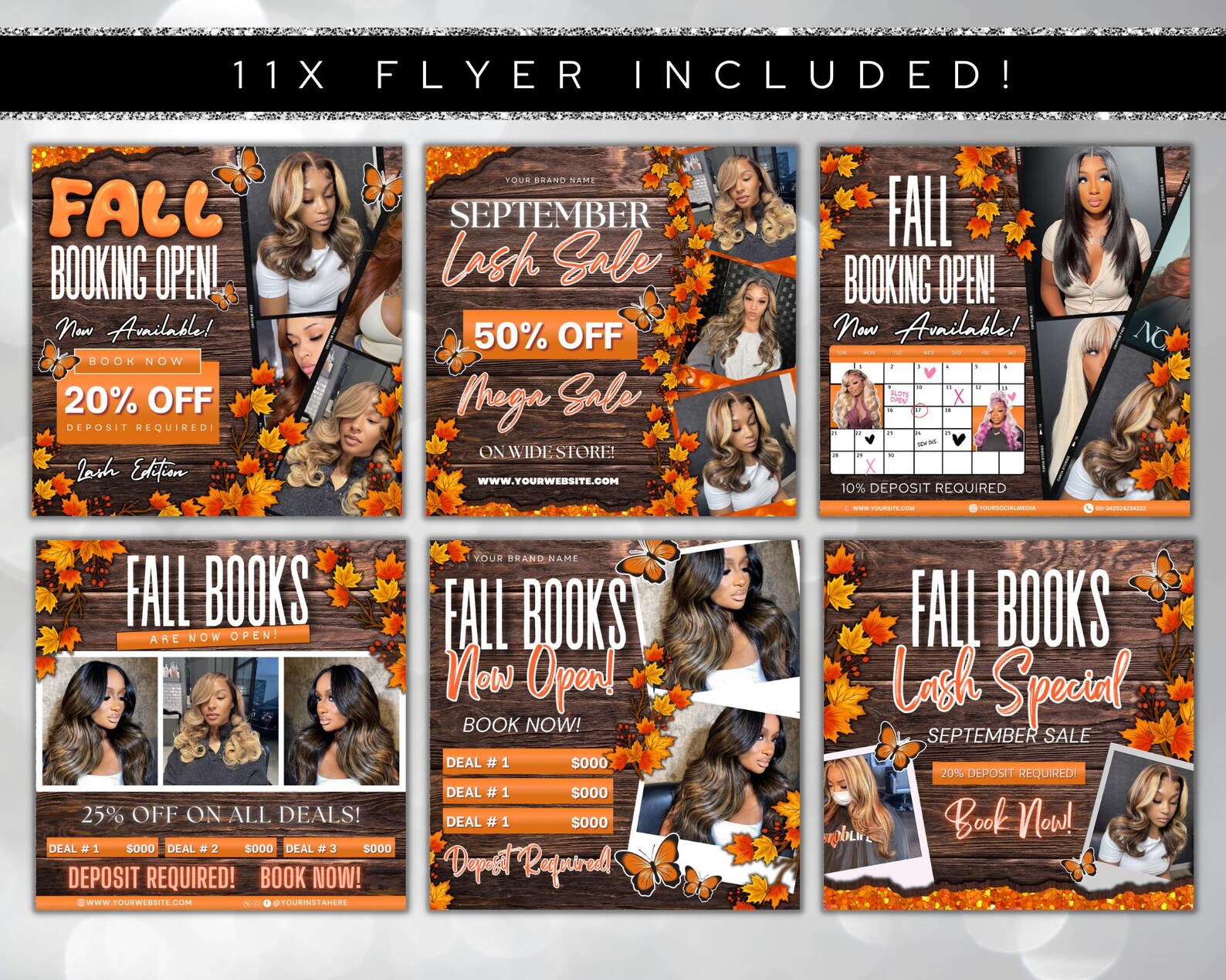 FALL Booking Flyer, Fall Special Flyer, Fall Books Open, September ...