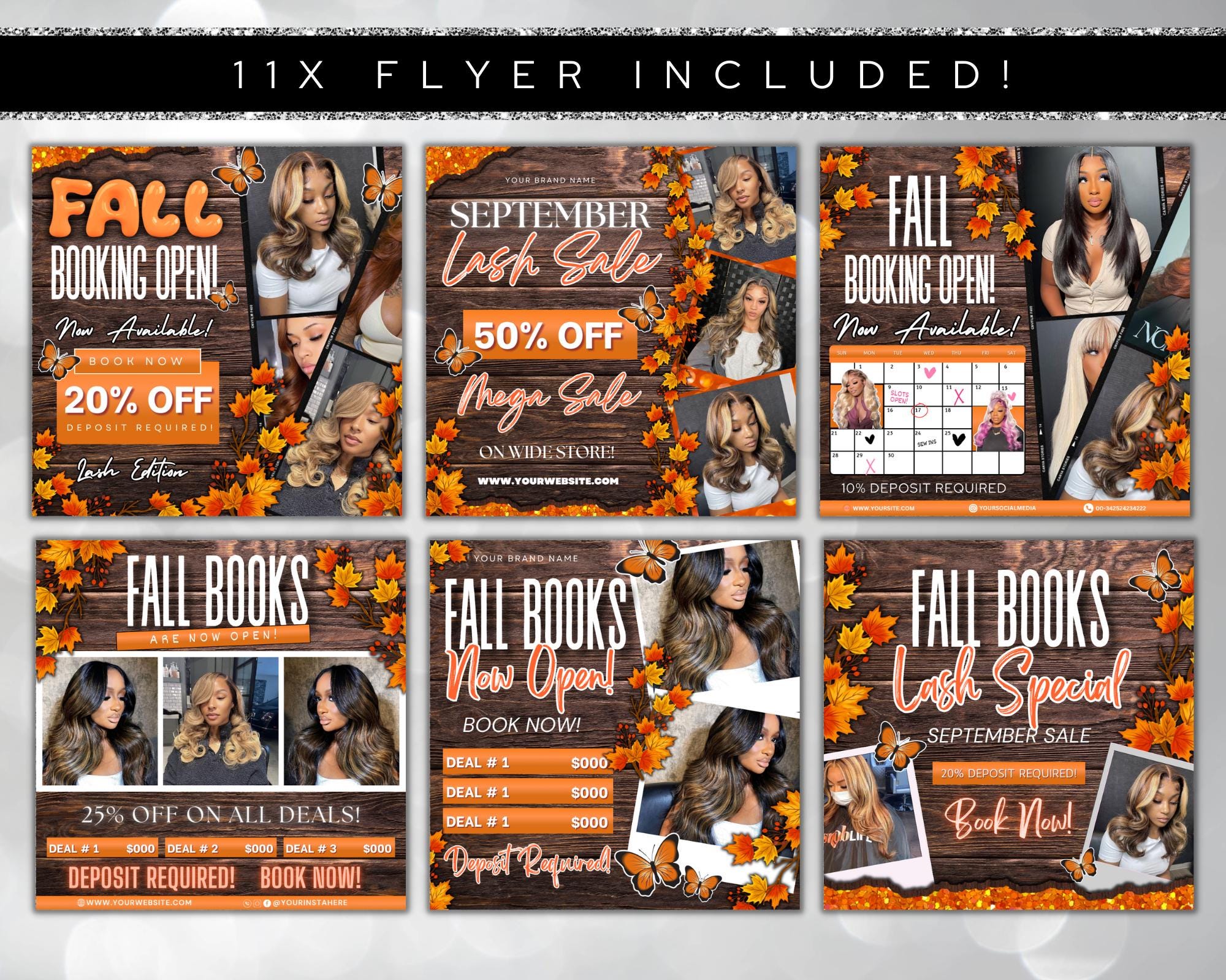 FALL Booking Flyer, Fall Special Flyer, Fall Books Open, September ...