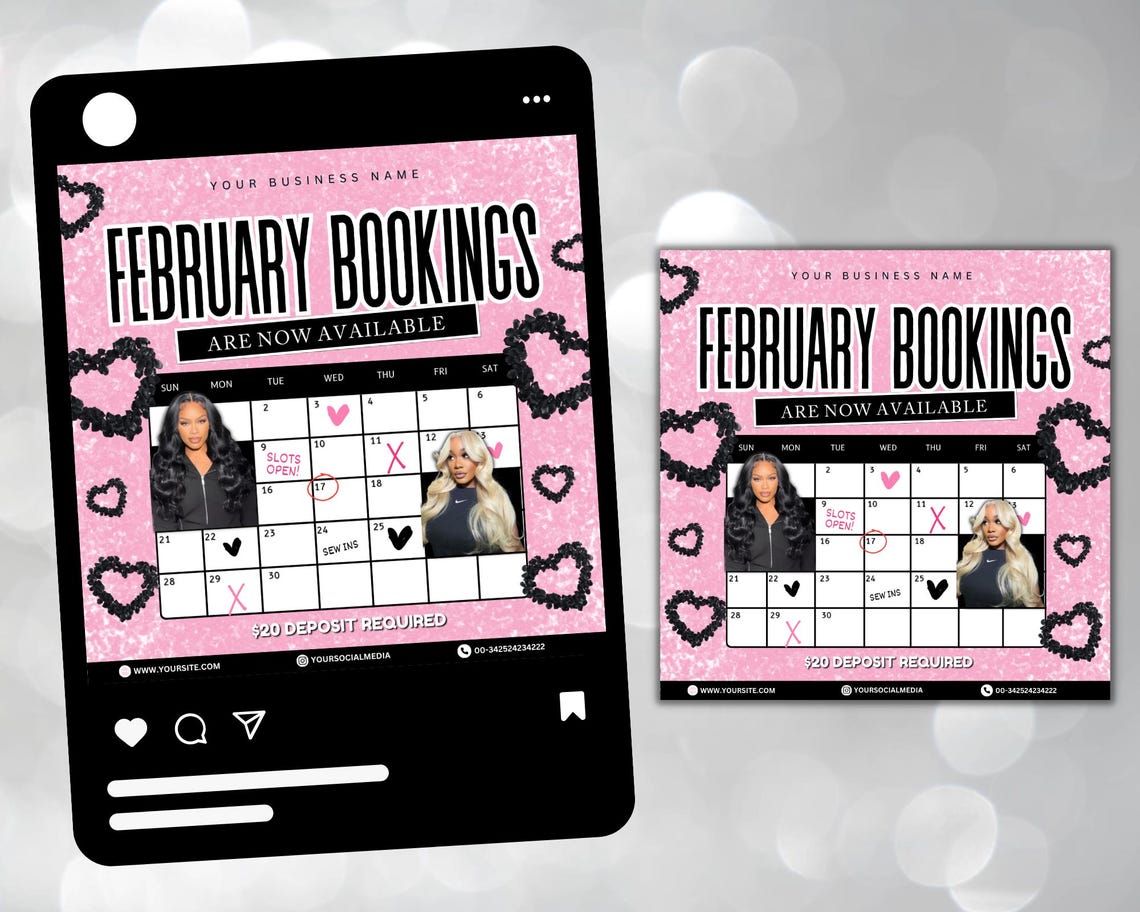 February Booking Flyer,february Books Open,now Booking Openfebruary ...