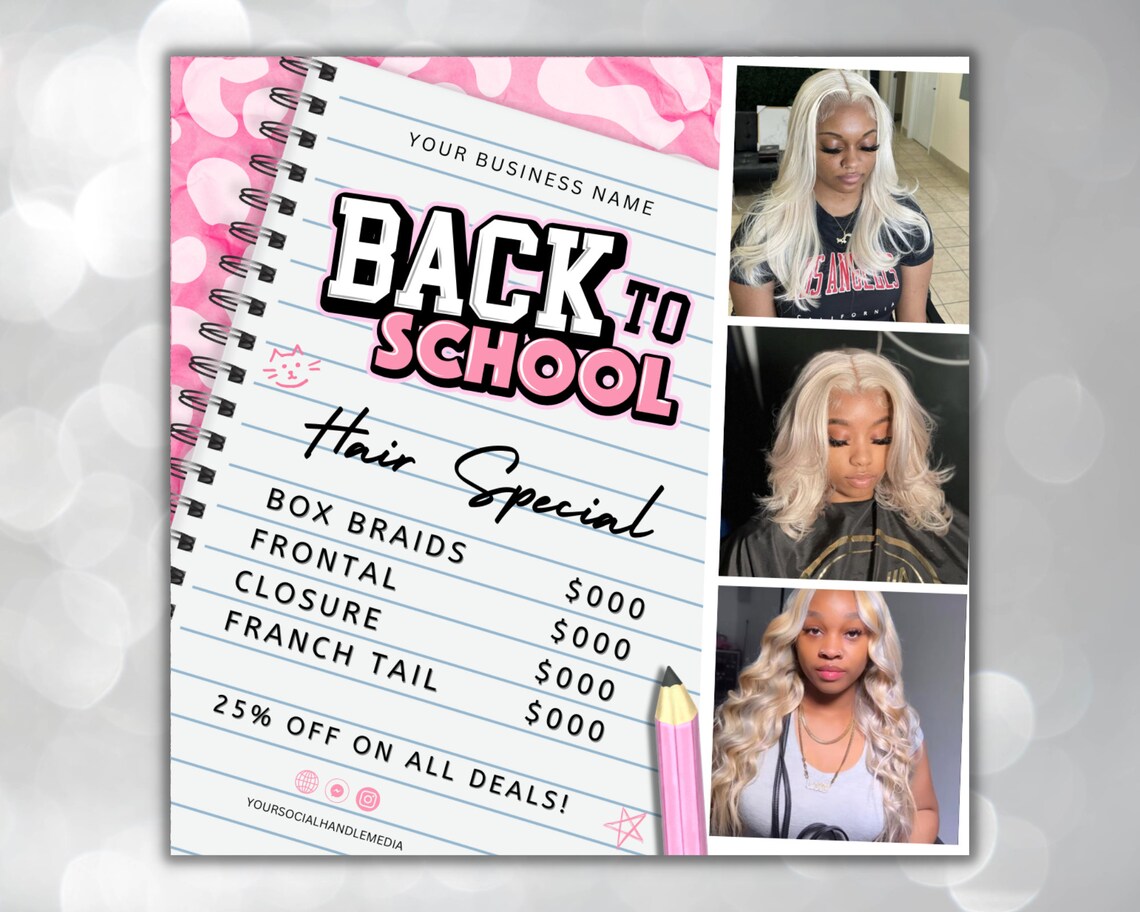 Back to School Sale Flyer, DIY Flyer Template Design, Back to School ...
