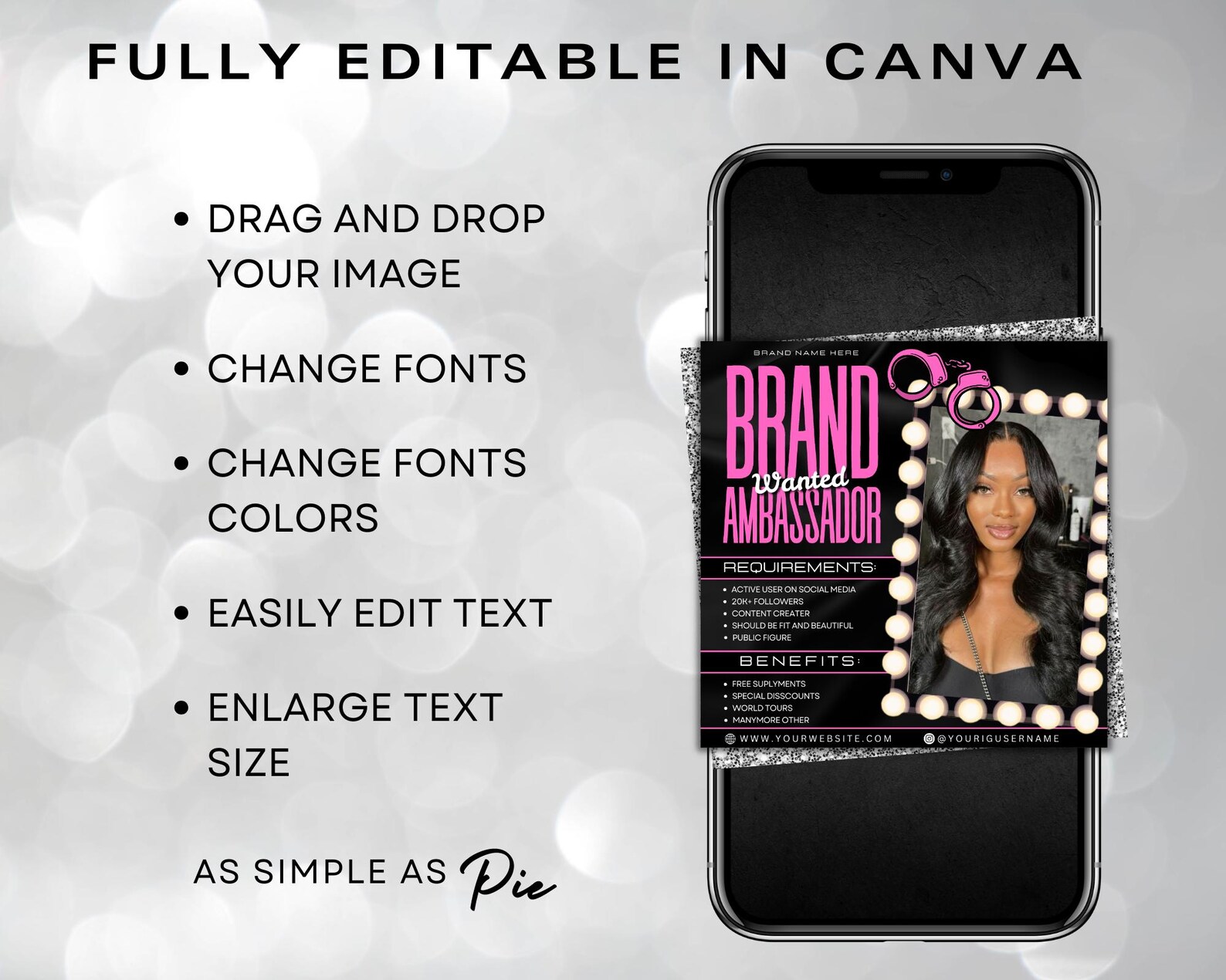 DIY Brand Ambassador Flyer, Ambassador Wanted, Bookings Open, Hair ...