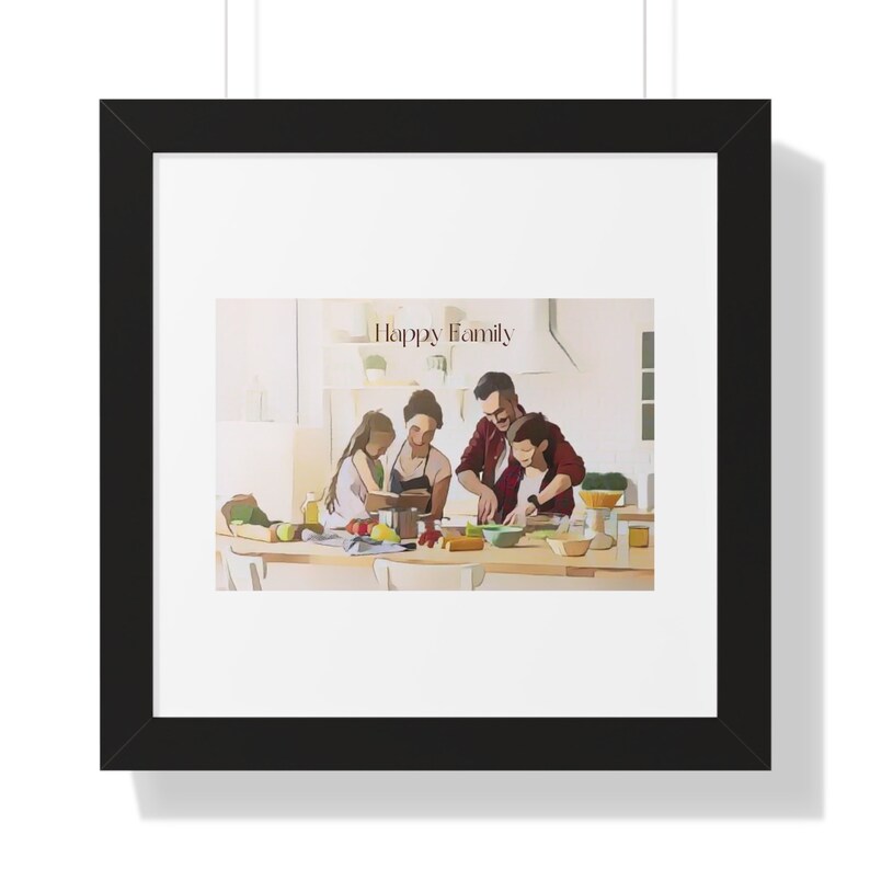 Happy Family Framed Horizontal Poster - Etsy