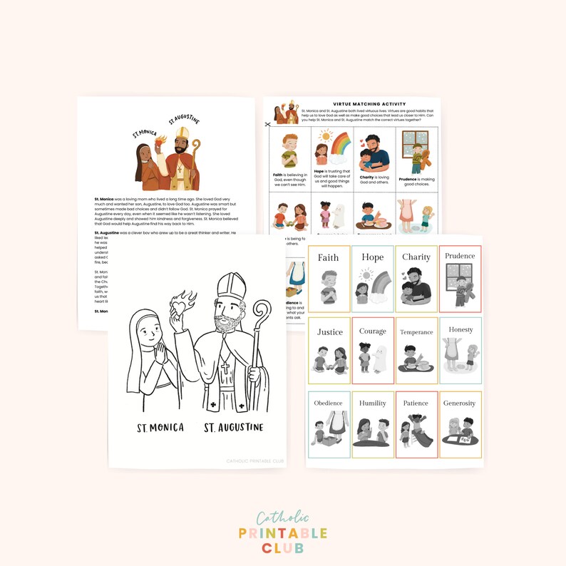 August Printable Bundle/ August Activities for Catholic Families ...