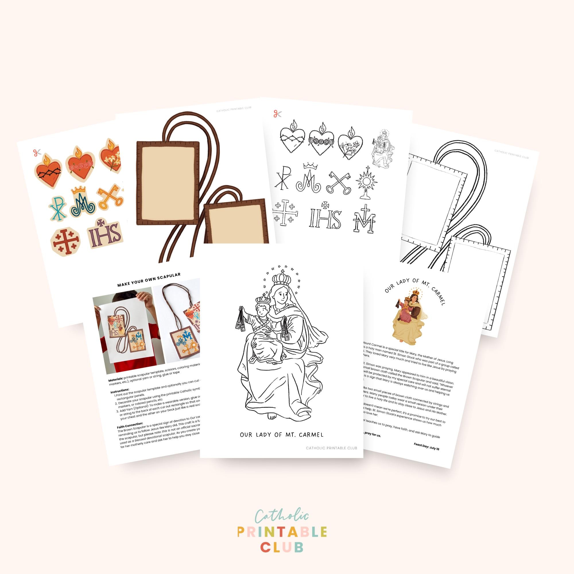 July Catholic Printable Pack | Summer Saints Activities, St. Benedict ...