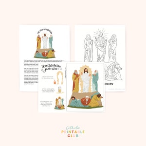Transfiguration Activity Bundle: Coloring Page & Glitter Craft - Etsy