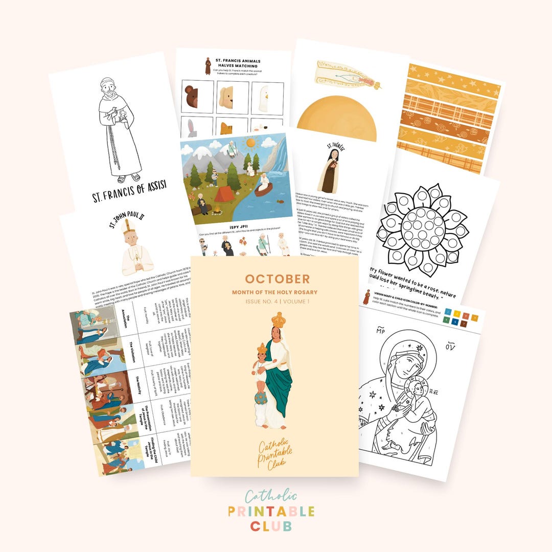 October Printable Bundle, October Activities for Catholic Families ...