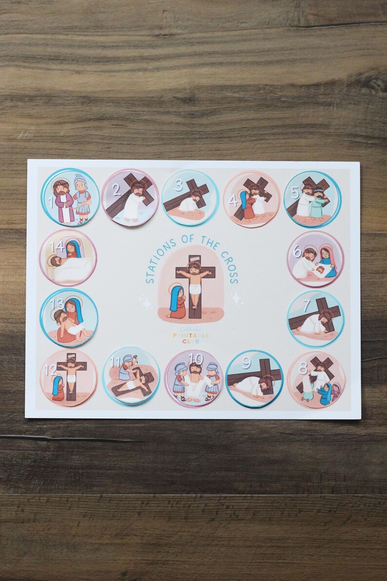 Stations of the Cross Printable Bundle: Reflection & Sequencing Cards ...