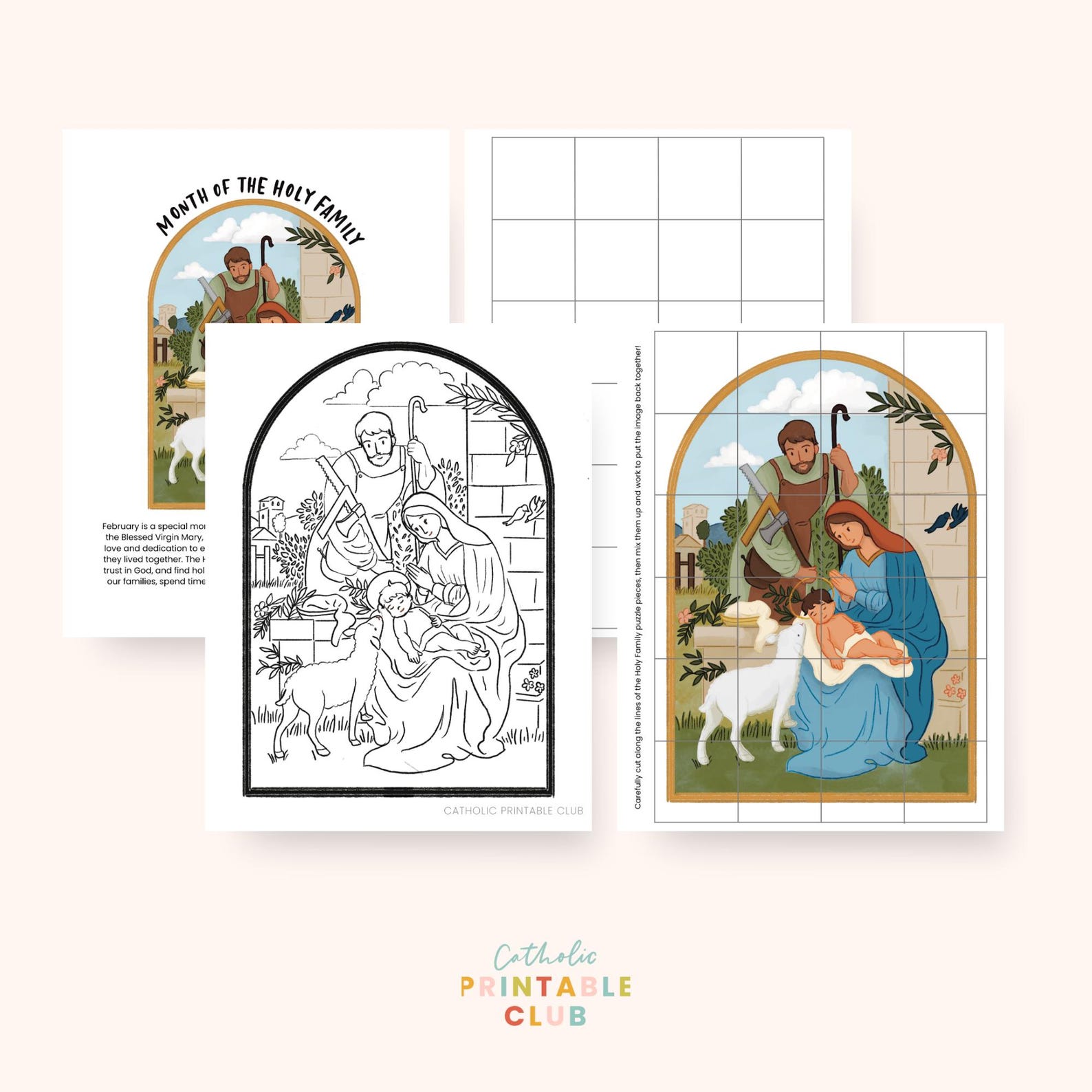 February Printable Pack, Catholic Coloring Pages and Crafts, Candlemas ...
