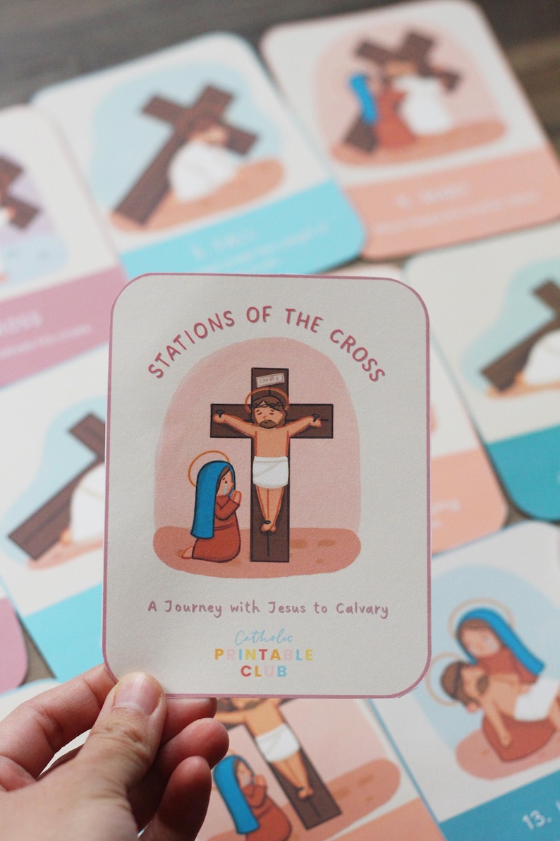 Stations of the Cross Printable Bundle: Reflection & Sequencing Cards ...