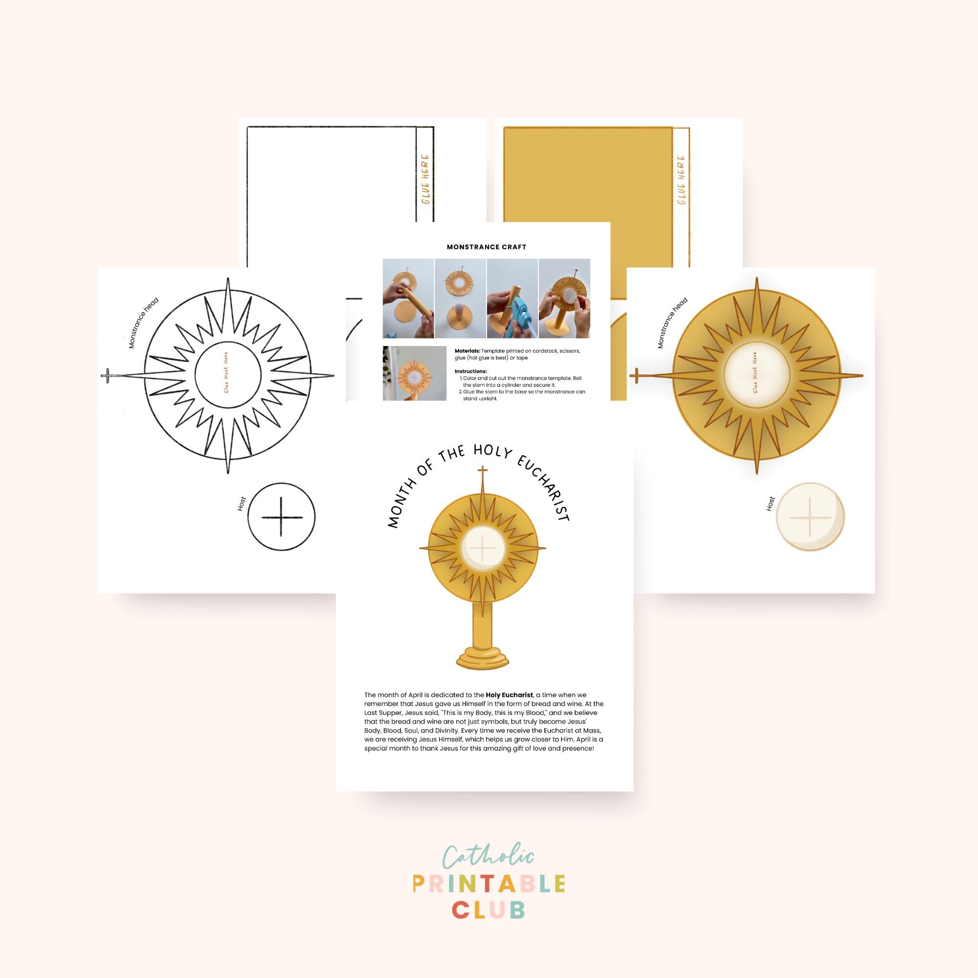 April Catholic Printable Pack | Holy Week, Easter Crafts, St. Carlo ...