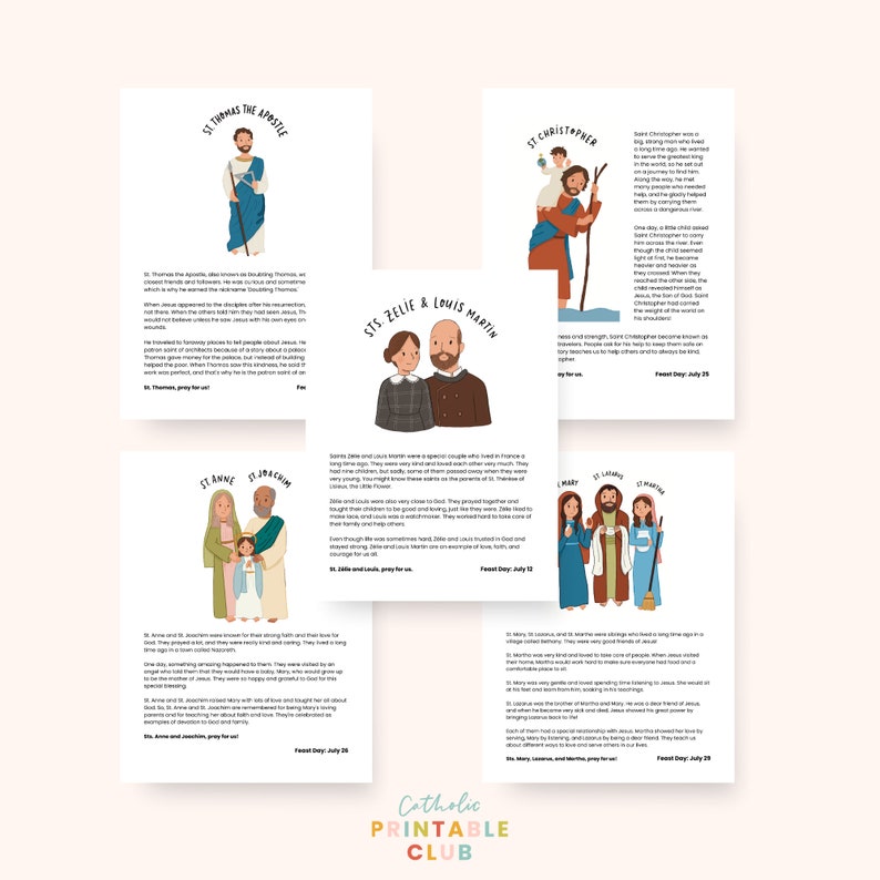 July Printable Bundle/ July Activities for Catholic Families/ Saints ...