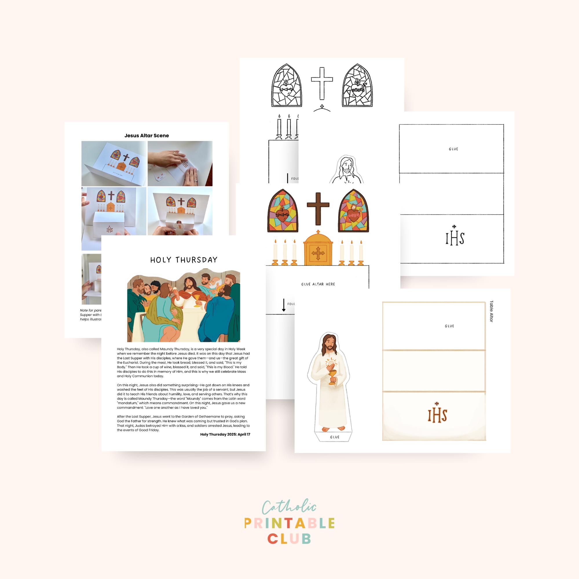 April Catholic Printable Pack | Holy Week, Easter Crafts, St. Carlo ...