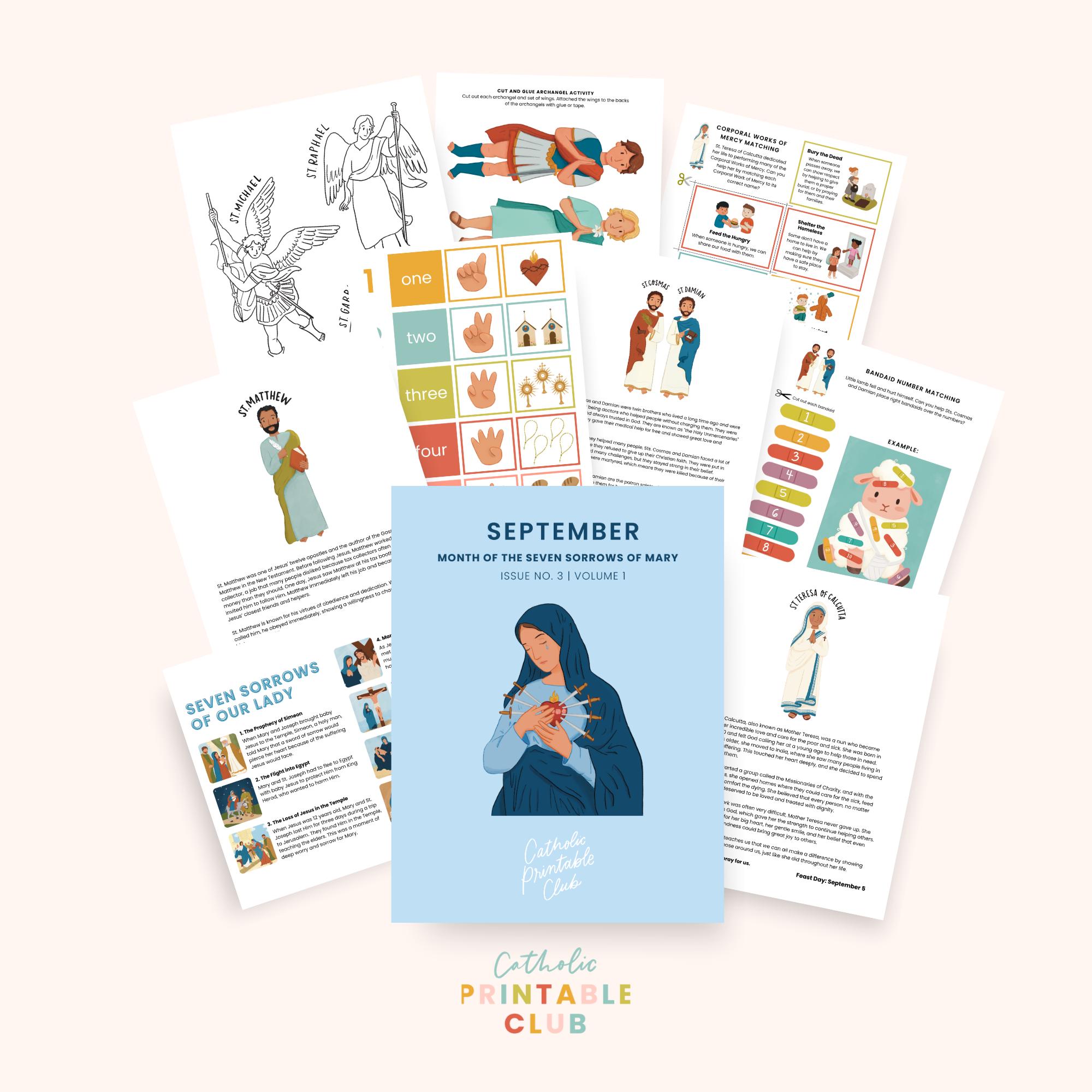 September Printable Bundle/ September Activities for Catholic Families ...