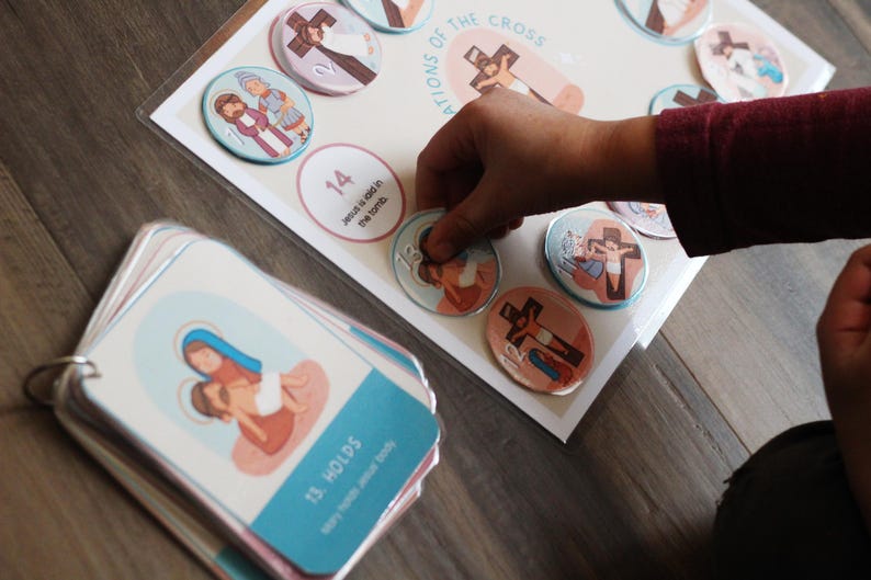 Stations of the Cross Printable Bundle: Reflection & Sequencing Cards ...