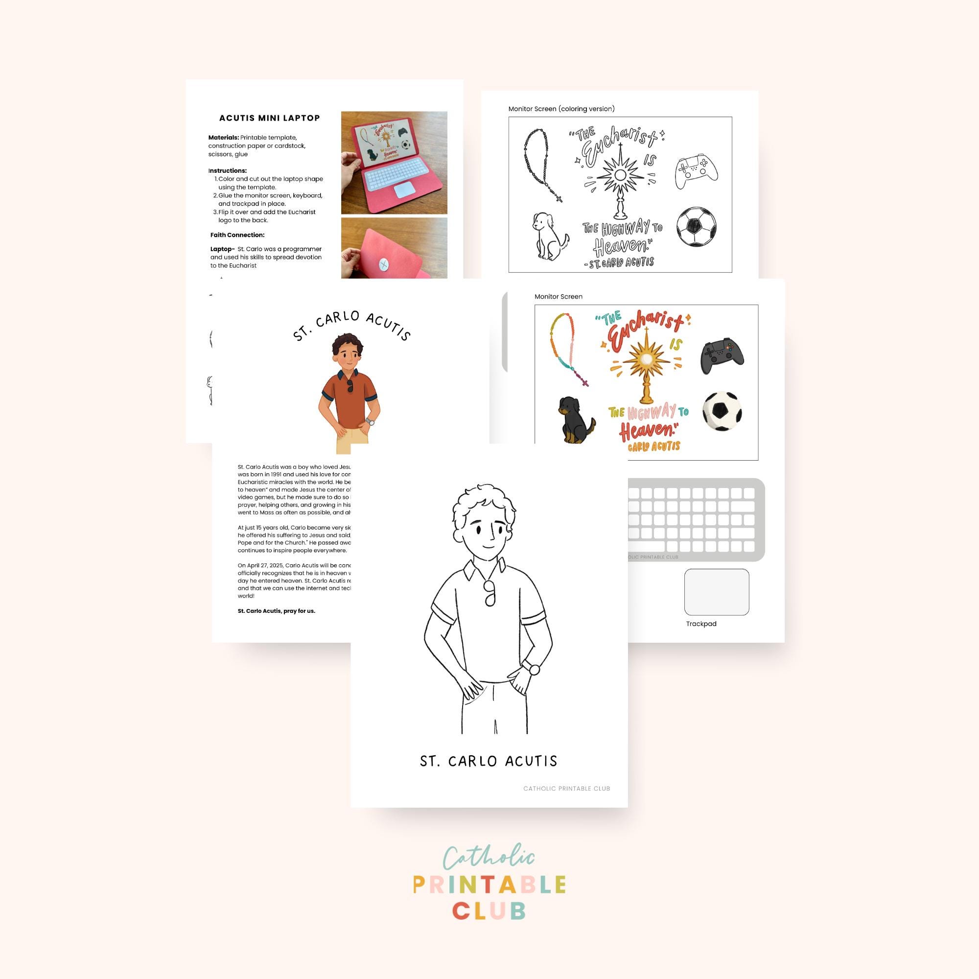 Modern Saints Activity Bundle: St. Carlo Acutis & St. Pier Giorgio ...